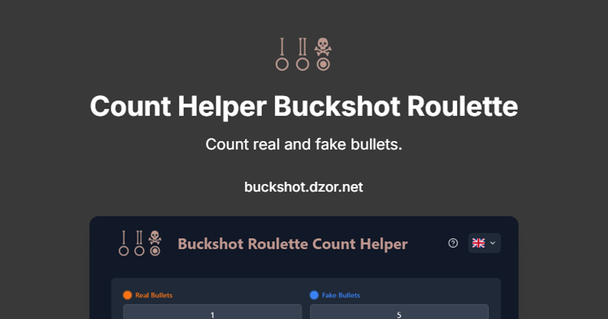 Buckshot Roulette Bullet Counter | Game Helper Tool